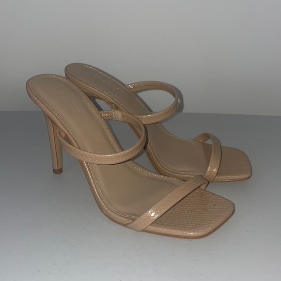 Forever 21 | Shoes | Forever 2 Biege Heel Sandals | Poshmark